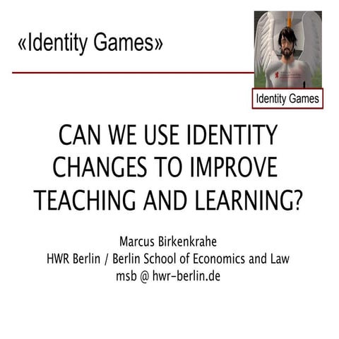 Identity and education presentation | PPTX