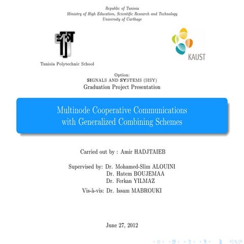 Multinode Cooperative Communications With Generalized Combining Schemes Pdf Computer
