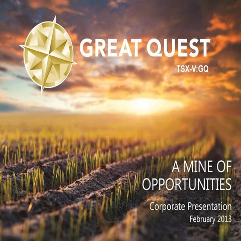 Great Quest Corporate Presentation | PDF