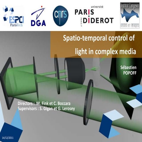 Spatio-temporal control of light in complex media | PPTX