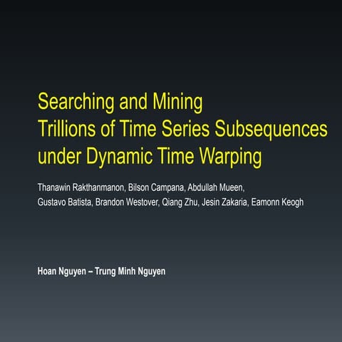 Similar search with trillions of time series | PPT