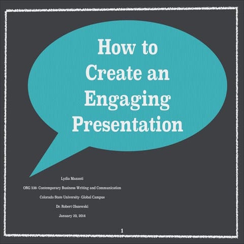How to Create an Engaging Presentation | PPT