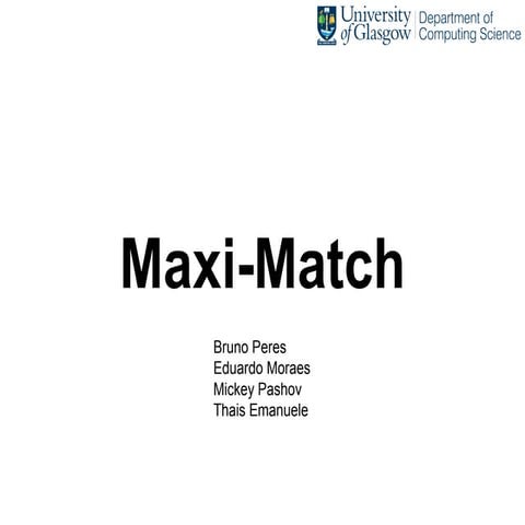 Maxi-Match | PDF | Technology & Computing