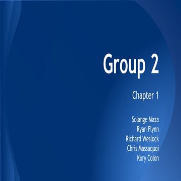 Chapter One Group Two | PPT