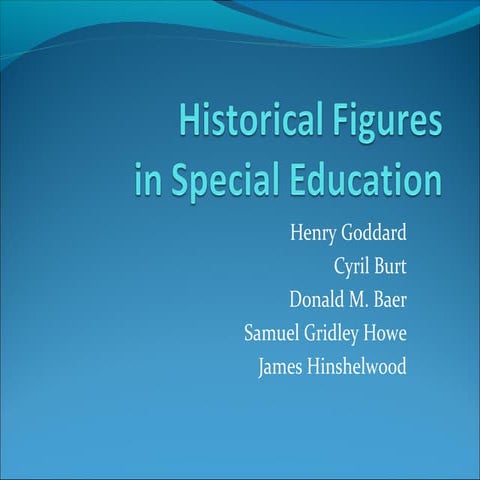 Historical Figures in Special Education | PPT