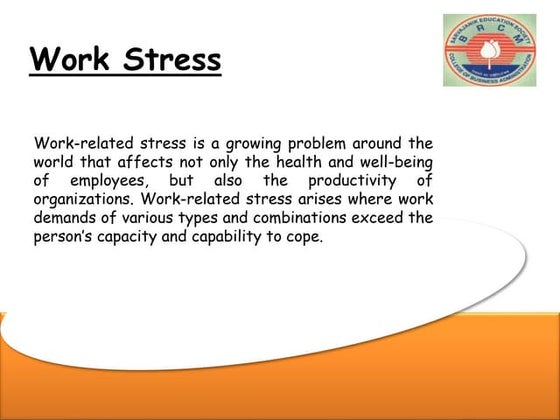 Case study on stress at work final | PPT