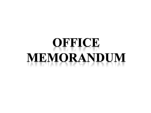 Intra and Inter office communication - Memo, Circular, Agenda and ...