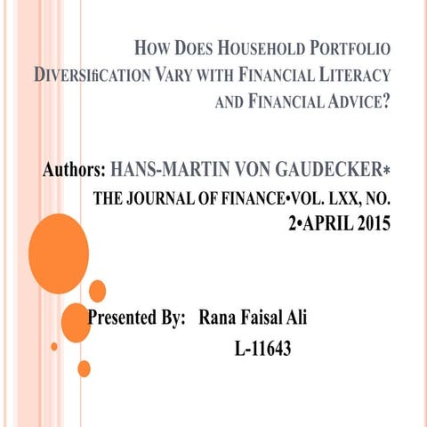 Research Paper of Finance | PPT