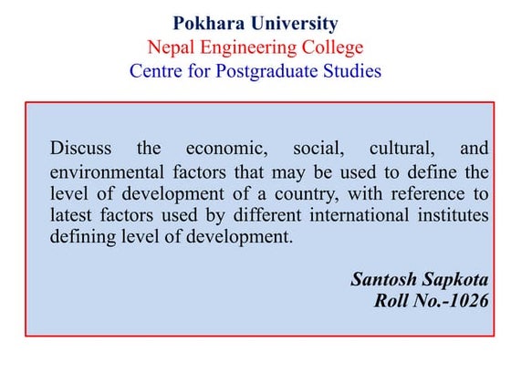 Basic concepts of Development: Lecture Note | PPT