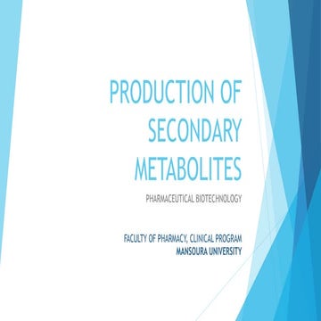 Plant Secondary Metabolites | PPTX