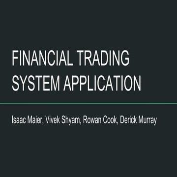 Financial Trading Application Design | ODP