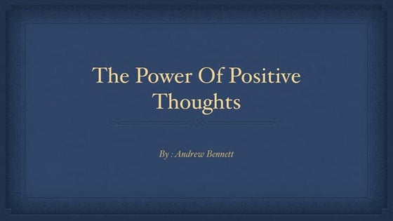 The Power of Positive Thinking | PPSX