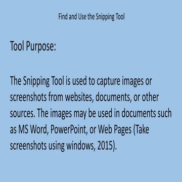 Snipping tool | PPTX