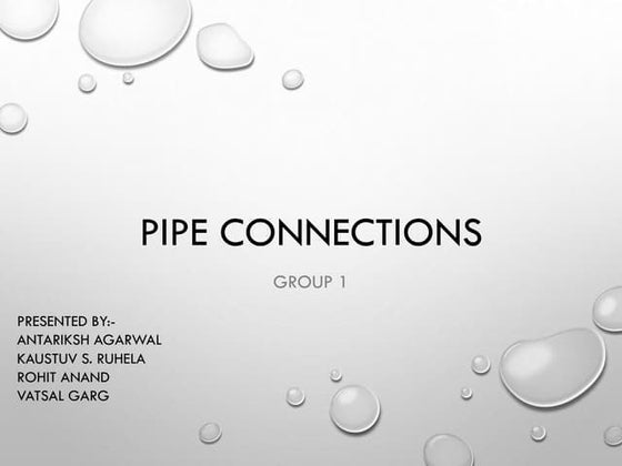 House connection from mains, laying and joints in pipes | PPTX | Water ...