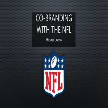 Marketing Project | Co-Branding with the NFL | PPTX