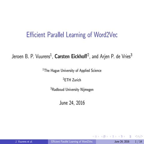 Word2vec slide(lab seminar) | PPTX
