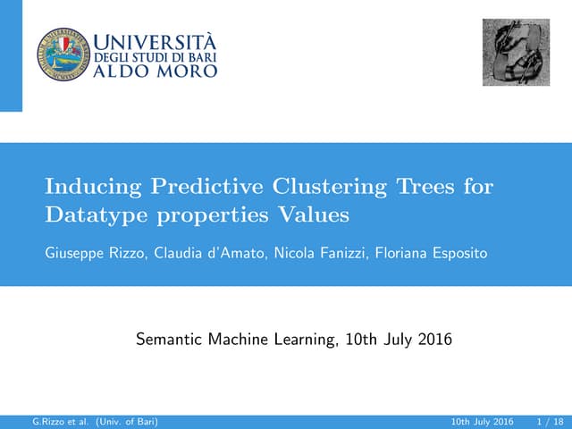 Inducing Predictive Clustering Trees For Datatype Properties Values Ppt