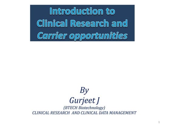 Introduction to clinical research | PPTX