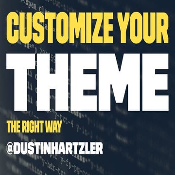 Customize Your Wordpress Theme The Right Way Ppt