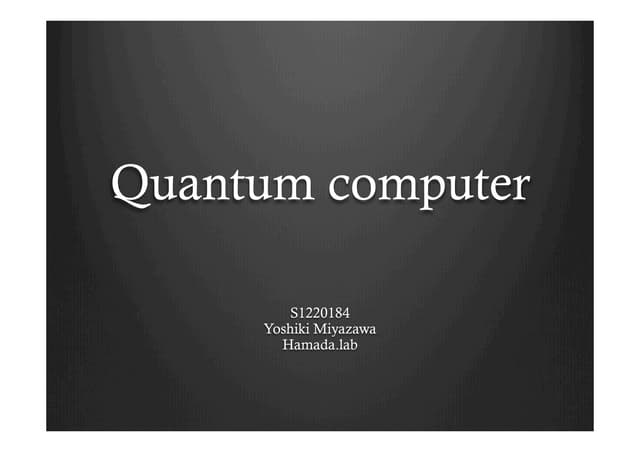 Quantum Computing Explained | PPTX