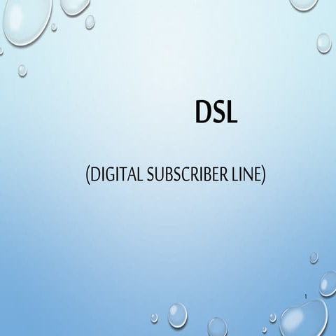 Dsl Digital Subscriber Line Pptx Computer Networking Computing