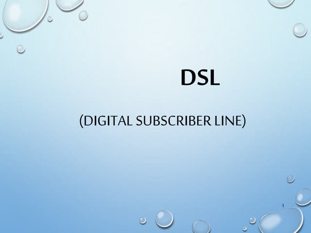 Dsl Digital Subscriber Line Pptx Computer Networking Computing