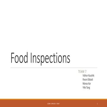 Food Inspections in Chicago, IL | PPT