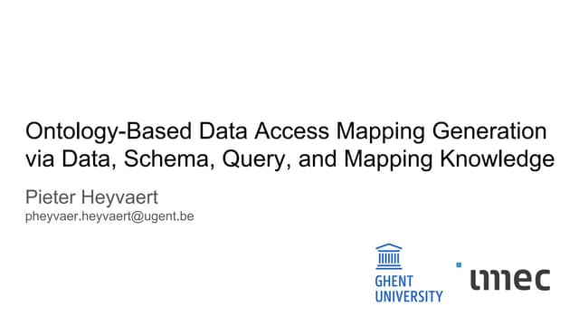 Ontology Based Data Access Mapping Generation Using Data Schema Query 8287