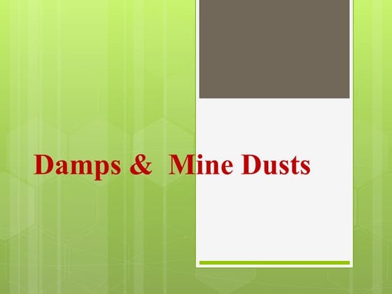 Mine Gases (Gases that are experienced during underground coal mining ...