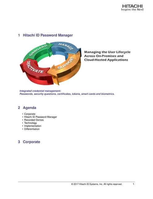 Hitachi ID Password Manager (formerly P-Synch): Lower cost, improve ...