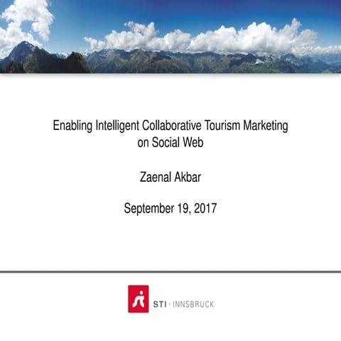 Enabling Intelligent Collaborative Tourism Marketing on Social Web | PPT