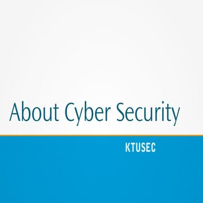 About Cyber Security | ODP | Computing | Technology & Computing