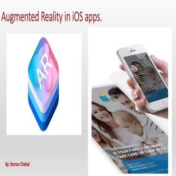Introduction to Augmented Reality in iOS Apps | PPT