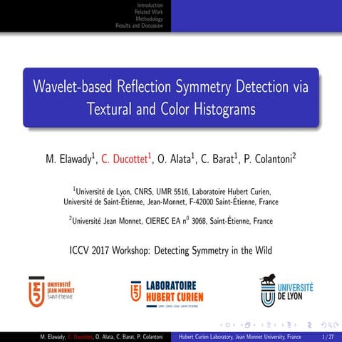 Wavelet Based Reflection Symmetry Detection Via Textural And Color Histograms Ppt