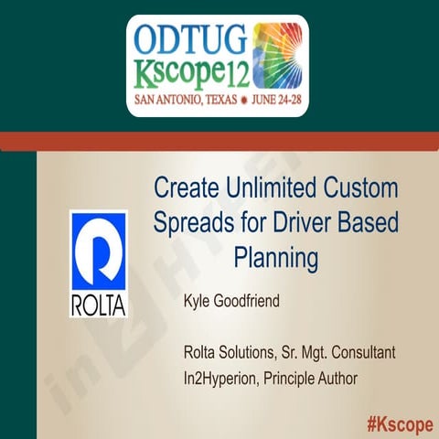 Create Unlimited Custom Spreads for Driver Based Planning | PDF