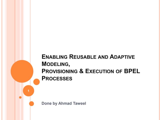 Enabling Reusable And Adaptive Modelingprovisioning And Execution Of 1422