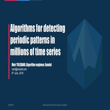 Algorithms For Detecting Periodic Patterns In Millions Of Time Series Ppt