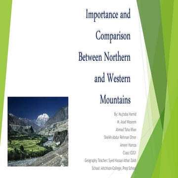 Importance And Comparison Between Northern And Western Mountains of ...