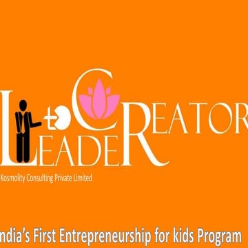Entrepreneurship For Kids | PPTX