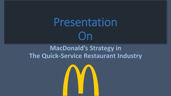 Business model of Mcdonald's | PPT