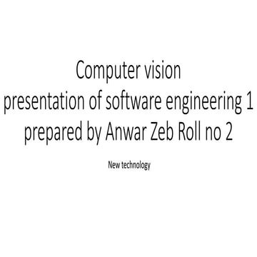 computer vision | PPTX