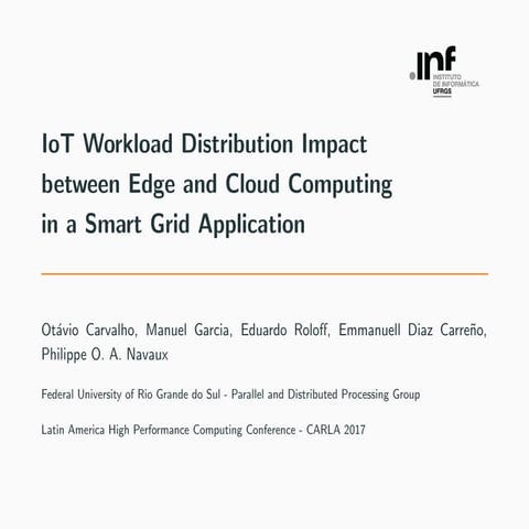 Iot Workload Distribution Impact Between Edge And Cloud Computing In A