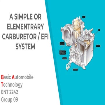 A SIMPLE OR ELEMENTRARY CARBURETOR / EFI SYSTEM | PPT