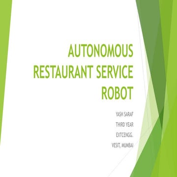 Automatic Restaurant Robot | PPT