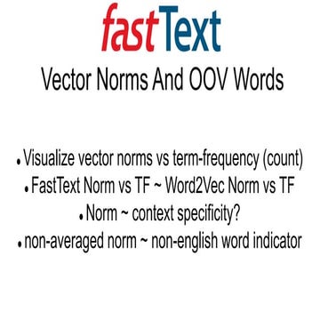 FastText Vector Norms And OOV Words | PPTX