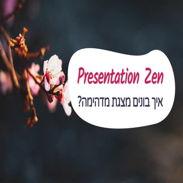 Presentation Zen - איך לבנות מצגת מדהימה | PDF