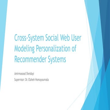 Cross System Social Web User Modeling Personalization Of Recommender