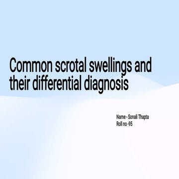 Presentation on common scrotal swelling on surgery | PDF