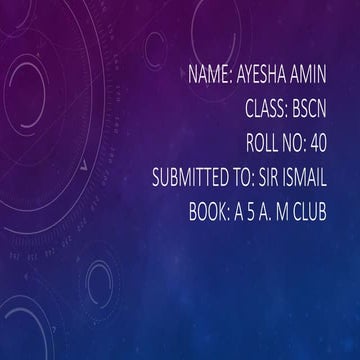 The 5 A.M club | PPTX