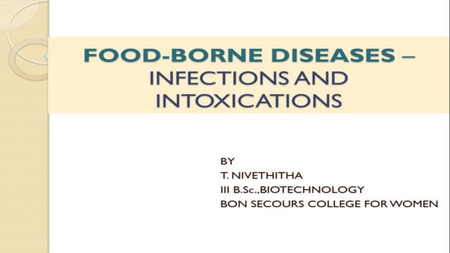 Food borne disease | PPTX
